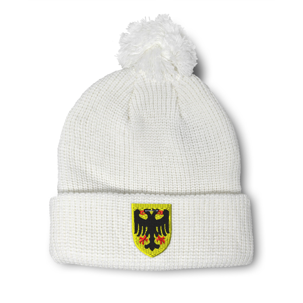 Pom Pom Beanies for Women Deutschland Embroidery Winter Hats for Men ...